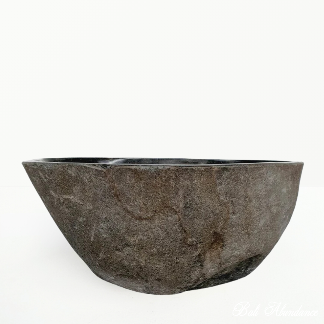 Grey Stone Bowl - Large – Bali Abundance