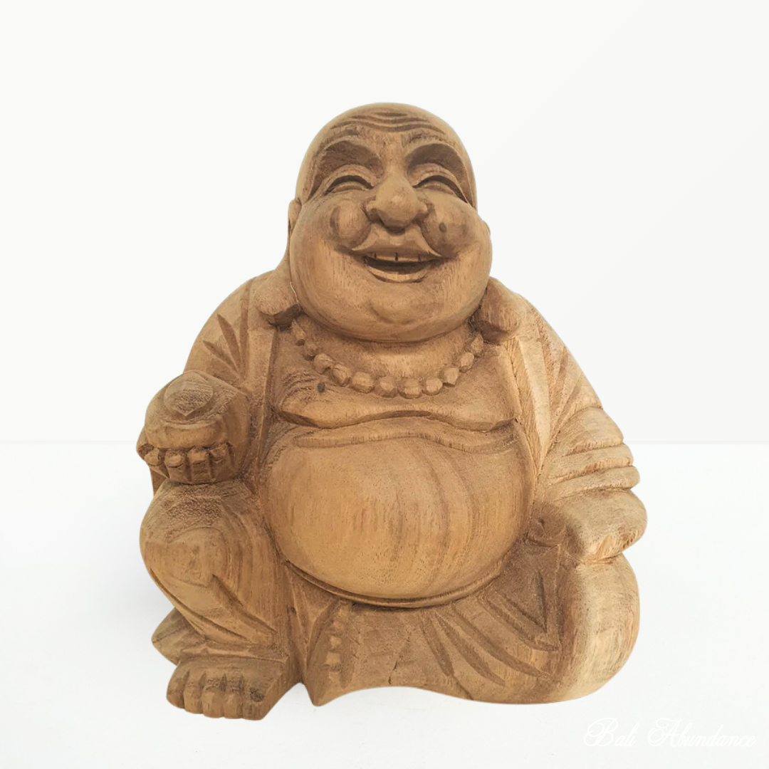Balinese Natural Laughing Buddha AF78 – Bali Abundance
