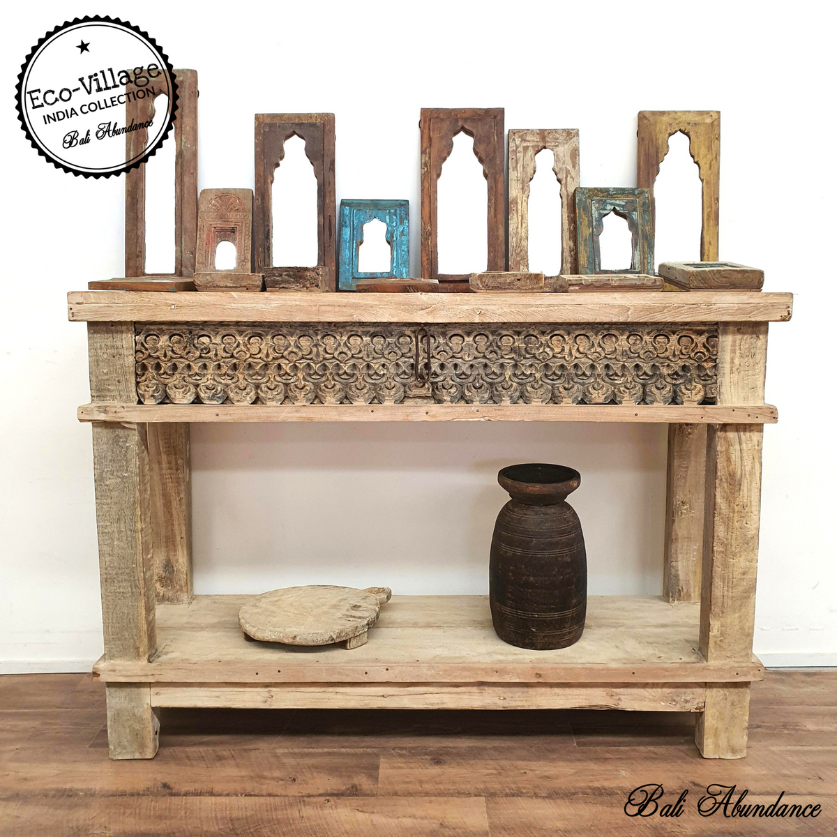 VINTAGE Indian Storage Box Console Table - Eco Village Collection ...