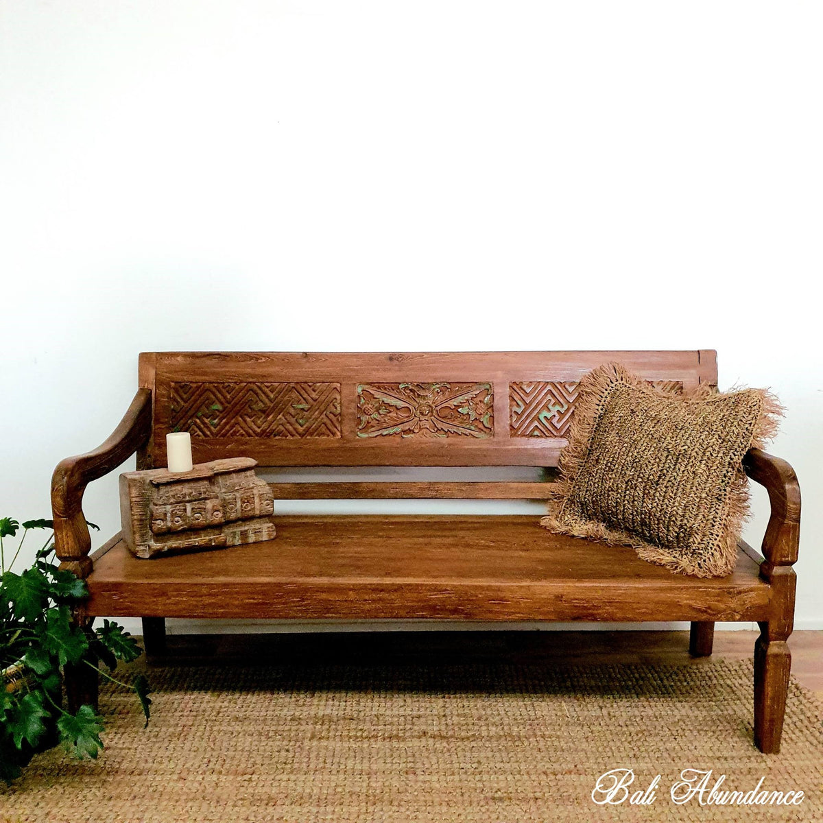 *Balinese Hand Carved Recycled Teak Daybed – Bali Abundance