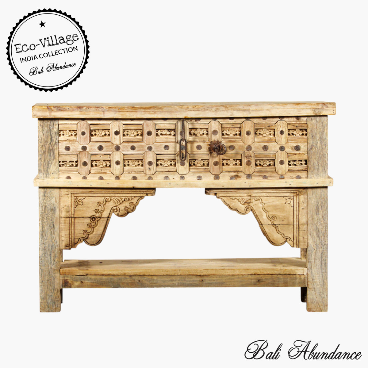 VINTAGE Indian Storage Box Console Table - Eco Village Collection ...