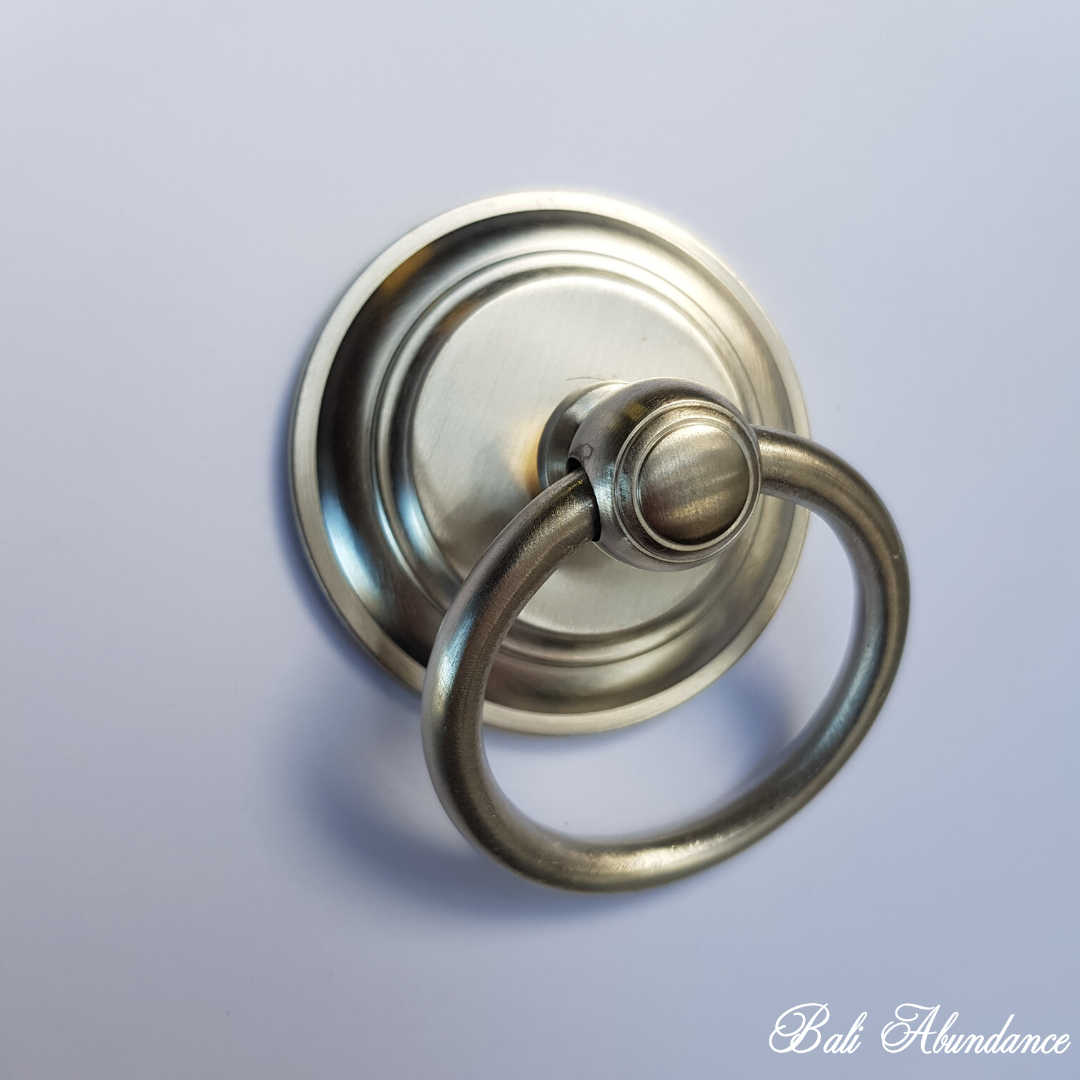 Balinese Brass Pull Handle Silver Plated 6cm – Bali Abundance