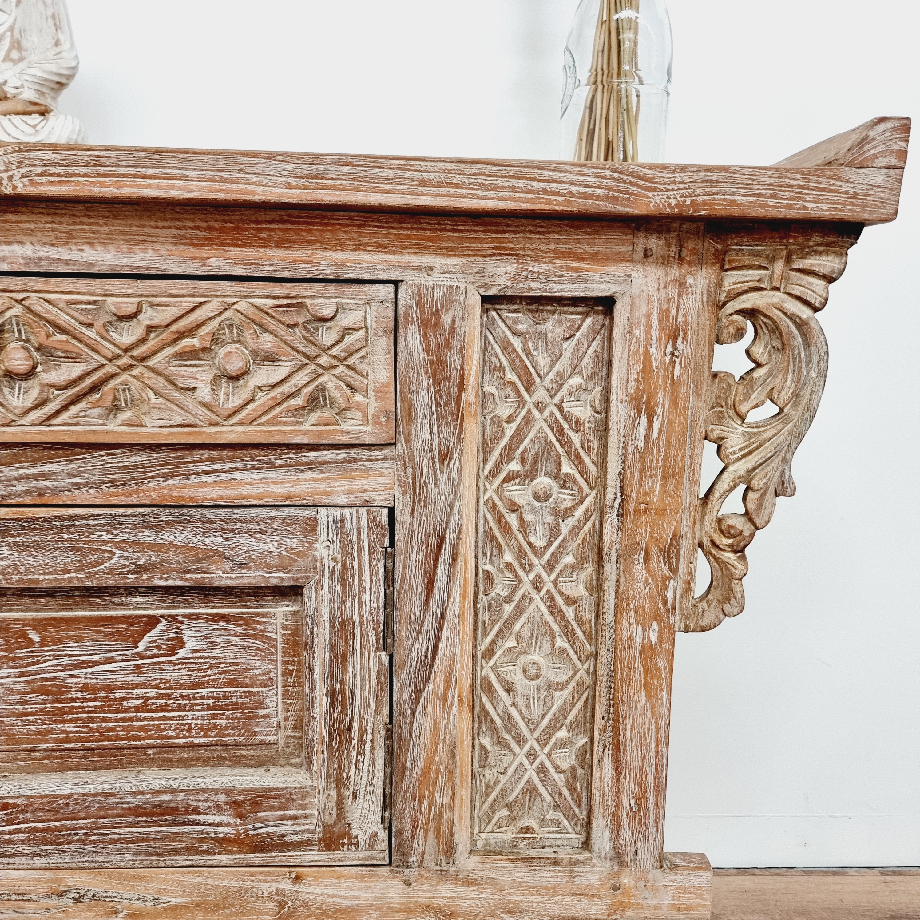 *Balinese Recycled Teak Sideboard- Jati Wash – Bali Abundance